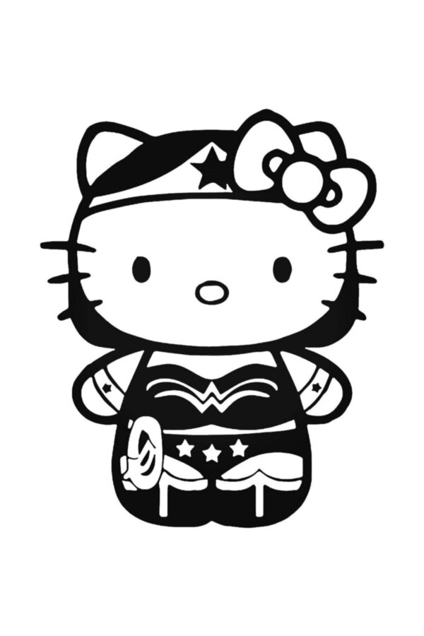Nigomigo Hello Kitty Wonder Woman 82 Sticker Car Auto Rigging Wall ...
