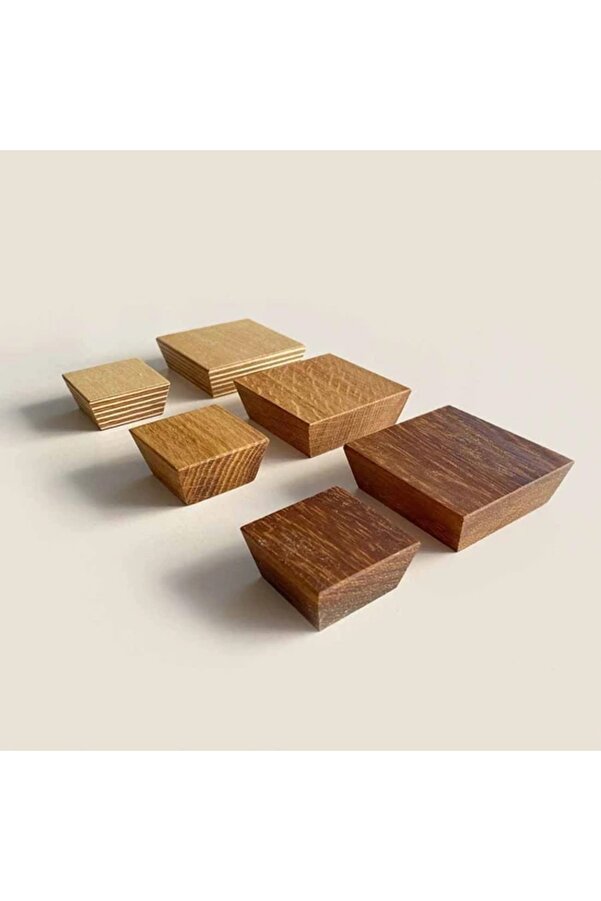 Atolye10 Oak Square Handle - 6*6cm - Drawer Handle - Wardrobe Handle ...