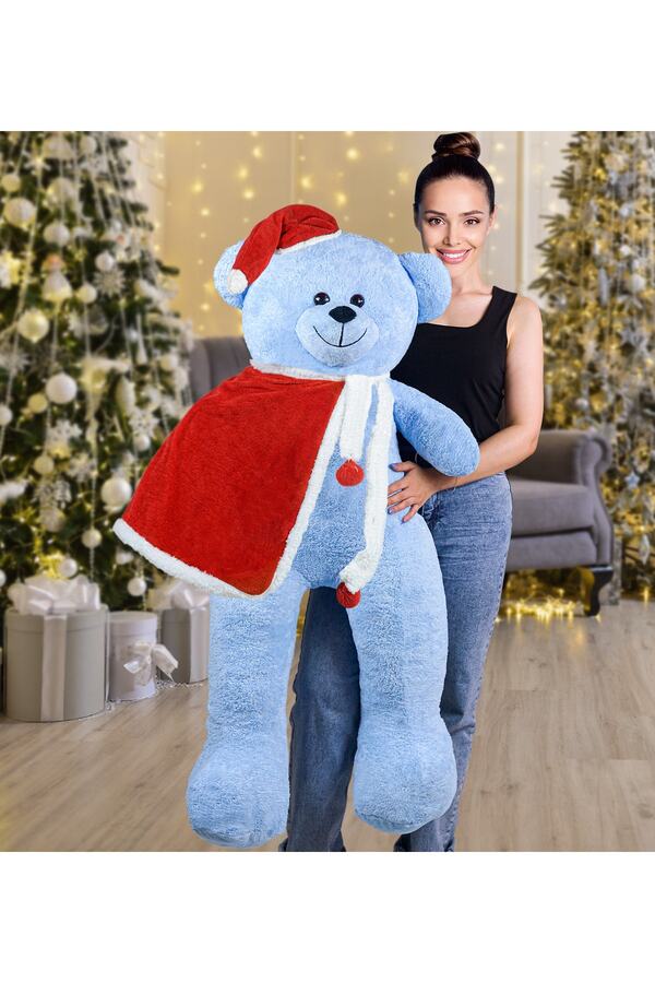 HARİKA PELUŞ FABRİKASI 130 Cm Santa Claus Cloaked Bobo Teddy Bear New ...