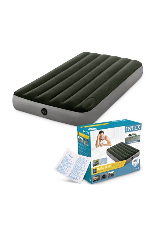 Intex Single Inflatable Bed 99x191x25 Cm With Self Foot Pump 64761 ...