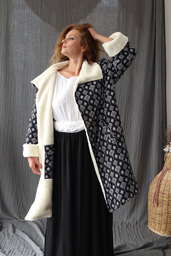 Su Koleksiyon Fairy Tale Coat - Design Coat - Plush Coat- Trendyol