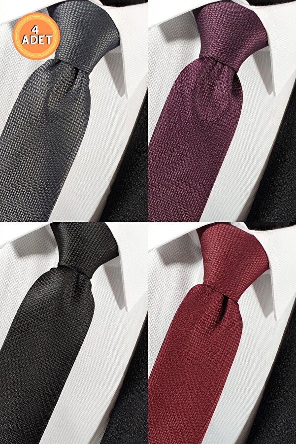 BLC Basic Line Co. Set of 4 Advantage Tie and Handkerchief in Smoked ...