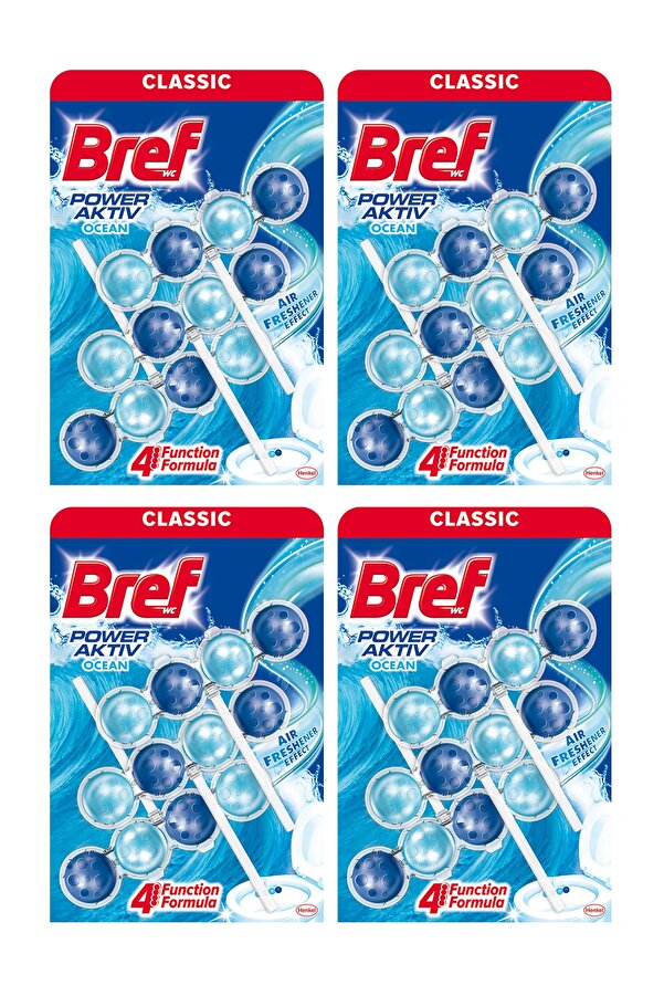 Bref Deodorant solid pentru toaletă cu parfum de ocean, 3 bucăți x 4 ...
