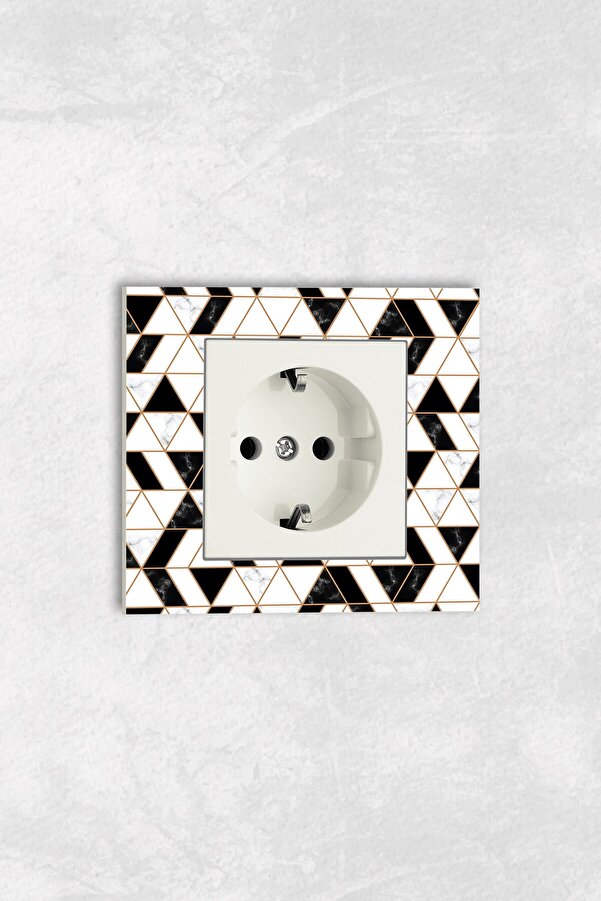 markcat Ovivo Grano UV Printed Triangle Tile Pattern White Single ...