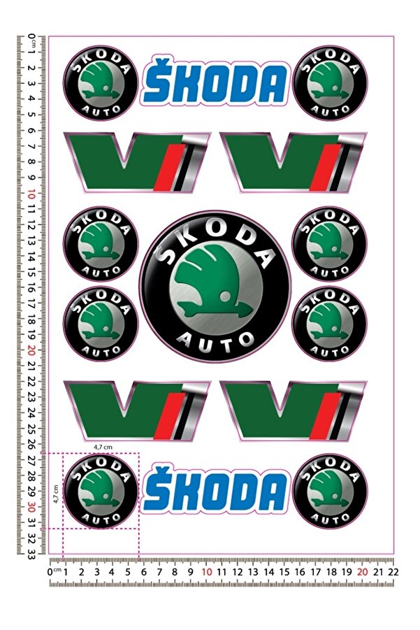 Redline Grafik Skoda Sticker Set - Trendyol