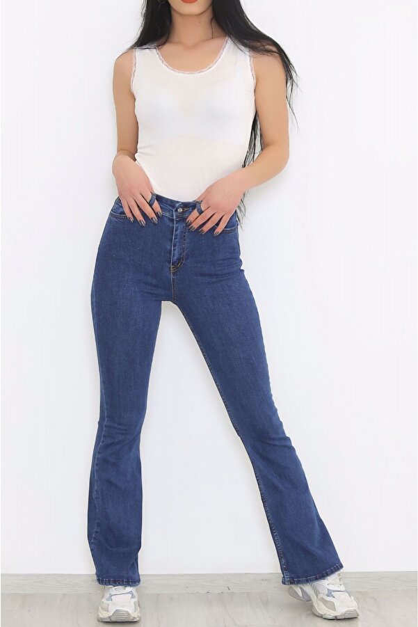 LİMABEL Women's Blue Jeans Pantaloni Spanish Style High Waist Colorfast ...