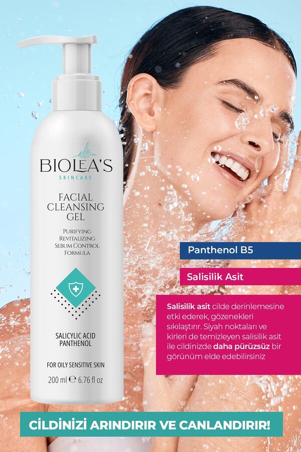 Biolea's skincare Anti-Acne Face Wash - 200 ml Acid+Panthenol for Oily ...