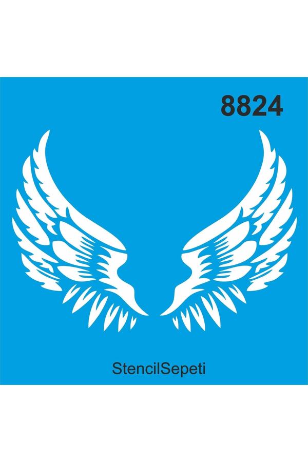 StencilSepeti Angel Wing - Stencil Painting Template 30x30cm - Trendyol