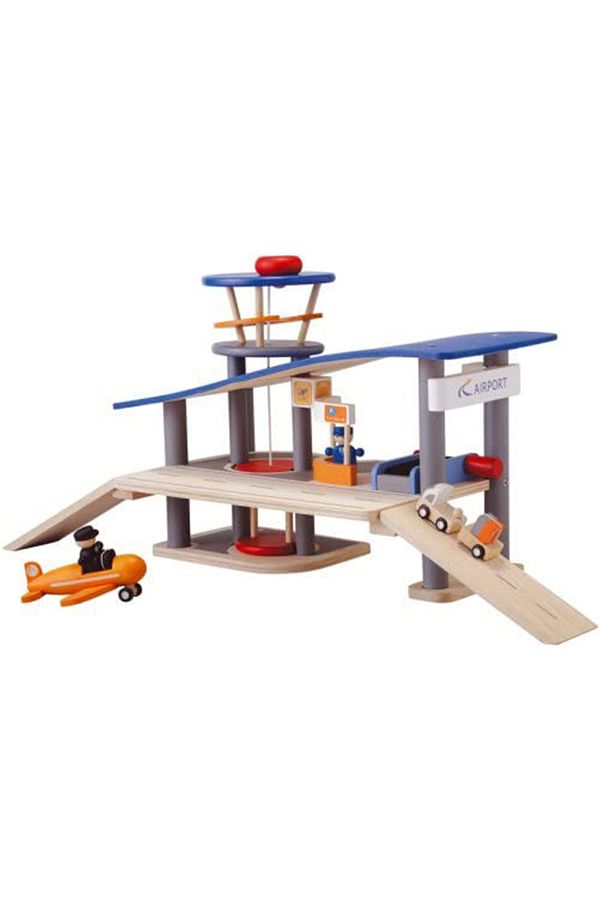PLANTOYS Plan Toys Wooden Toy Airport Set Airport Trendyol