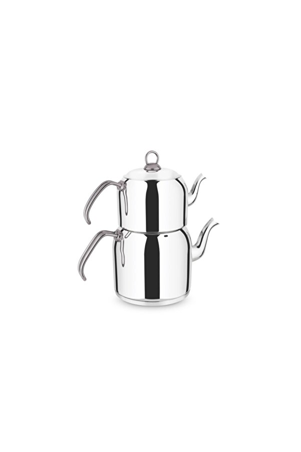 NİCE Steel Teapot Set Medium Size with Metal Handle- Trendyol