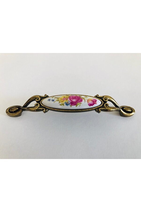 CLV PORSELEN KULP 128mm White Porcelain Flower Patterned Italian Handle ...