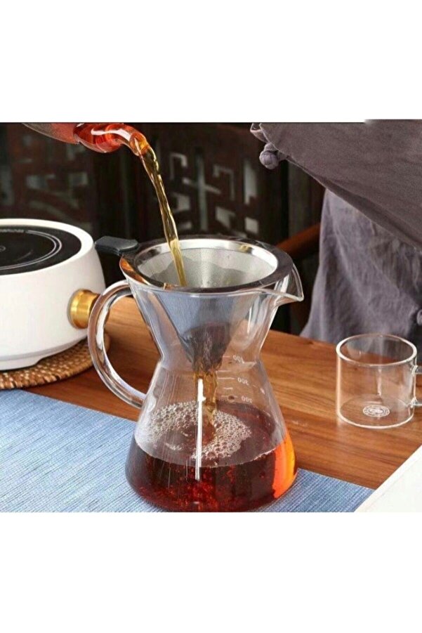 Bycomo Borosilicate Glass Fireproof Coffee Brewing Jug with Filter ...