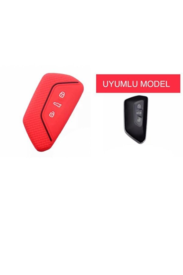 OEM New Volkswagen Golf 8 Silicone Key Protection Case Red Color- Trendyol