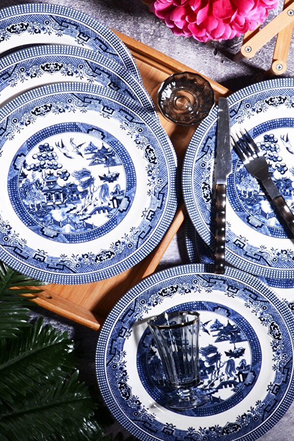 Porselen Diyarı Churchill Pattern Porcelain 6-Piece Serving Plate 26 Cm ...