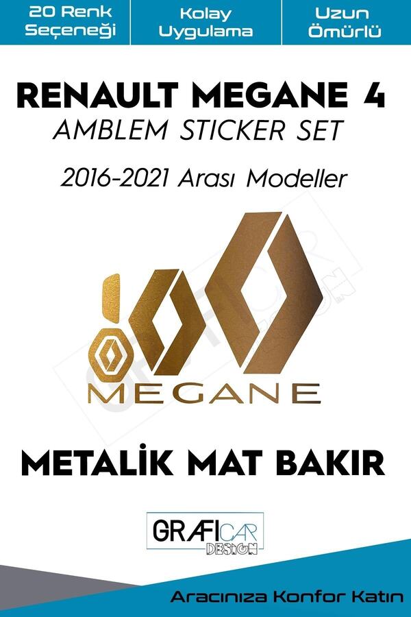 GRAFİCAR Renault Megane 4 Emblem Covering Sticker Set- Trendyol