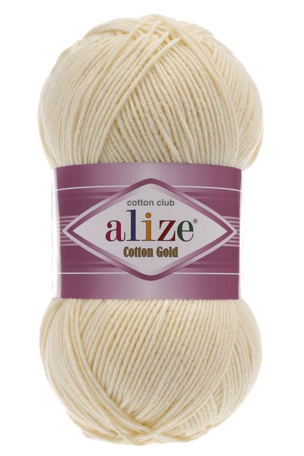 Alize 01 Cream Cotton Gold Hand Knitting Rope - 100 Gr - Trendyol