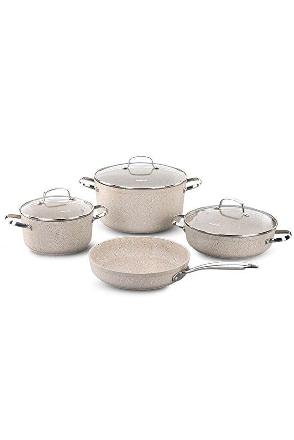 KORKMAZ A1272 Granita 7 Piece Cookware Set - Trendyol
