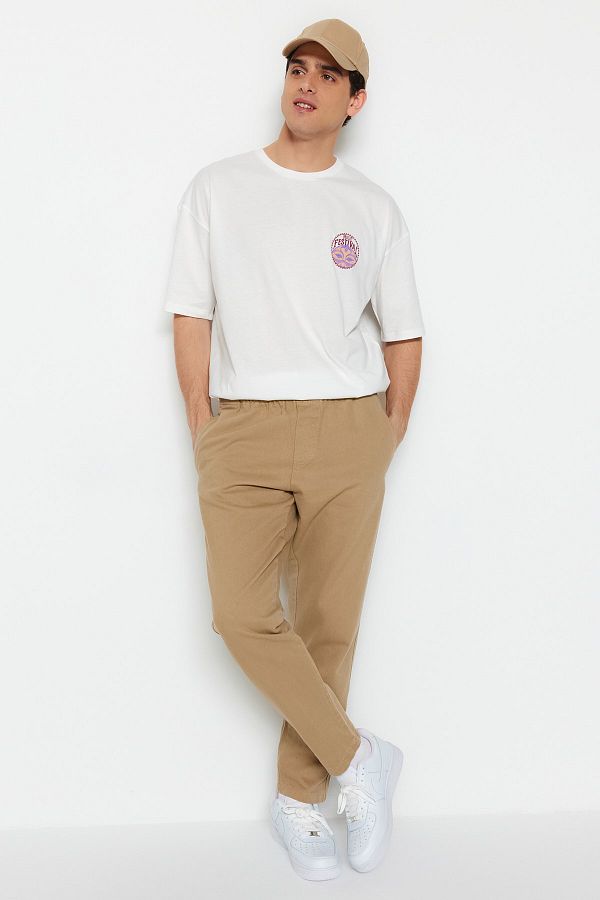 Trendyol Collection Camel Herren Hose Mit Normaler Passform