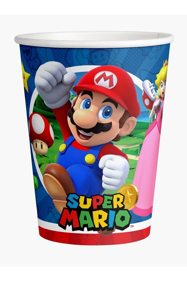 kullanatparti Super Mario Party Supplies Cardboard Cup 8 Pieces Trendyol