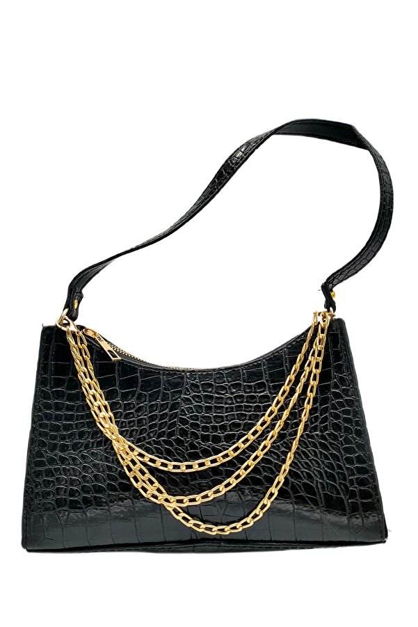 Posh Bags Olea Black Women's Hand Shoulder and Cross Chain Strap ...