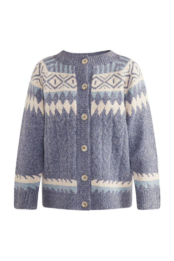 usha blue label Lynnea Knöpfen Strickjacke- Trendyol