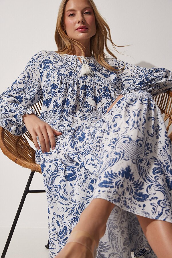 Happiness İstanbul Patterned Oversize Summer Dress - Trendyol