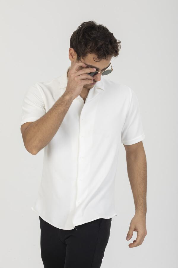 coder White Regular Fit Short Sleeve Men's Shirt - Trendyol
