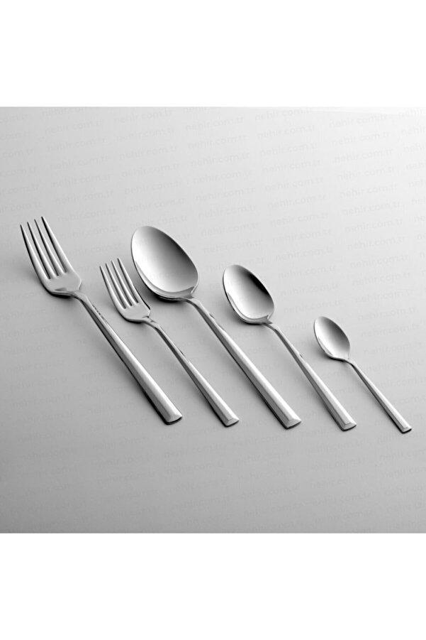 Nehir Milano Plain 60 Piece Boxed Fork Spoon Set - Trendyol