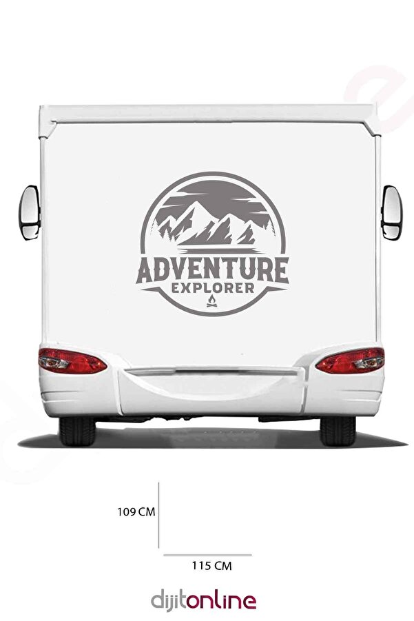 Dijitonline Caravan Adventure Sticker - Discover Sticker - Mountain ...