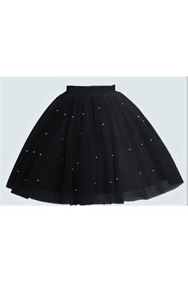 nsmkidslife Girl's Pearl Detailed Fluffy Tutu Skirt Birthday Graduation ...