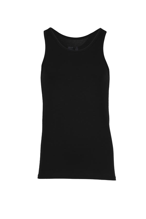 BSM Men's High Quality Flexible Comfortable Black Modal Tank Top- Trendyol