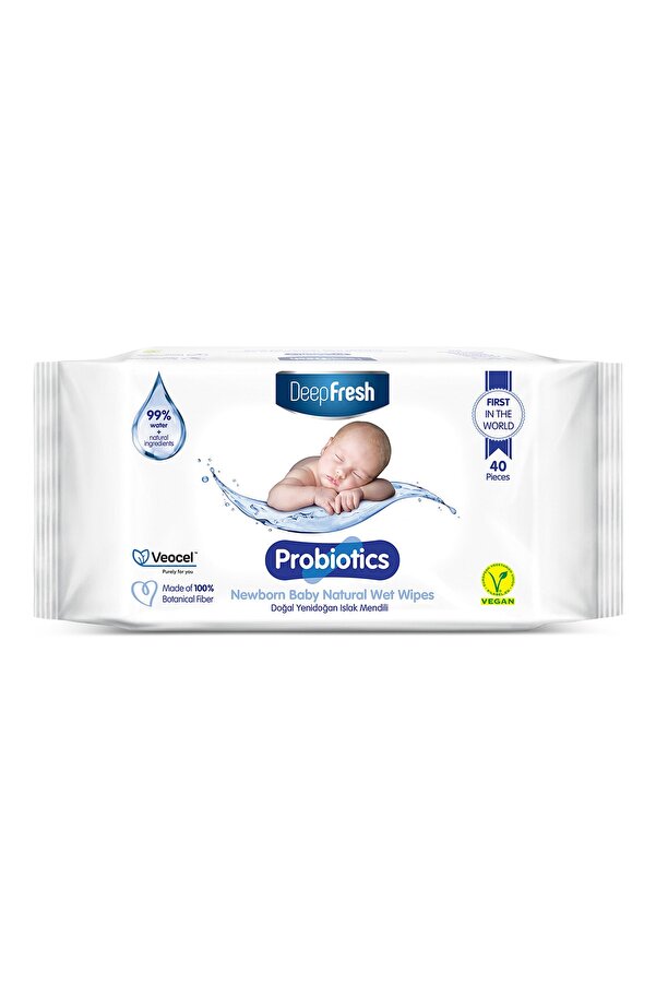 Deep Fresh Probiotic Natural Newborn Wet Wipes 40 Sheets- Trendyol