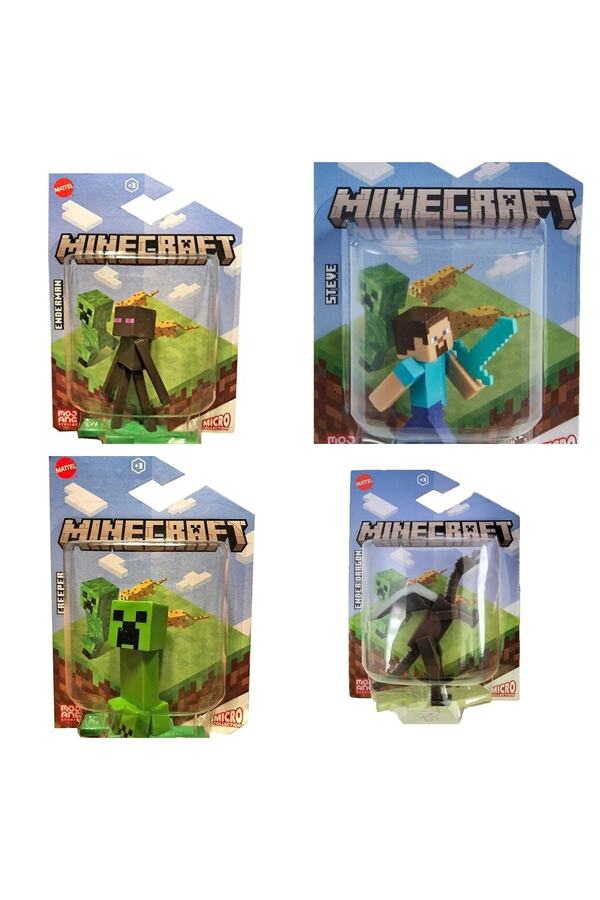 Mattel Minecraft Mini Figures -creeper-steve-ender -ender Dragon 4 Ade ...
