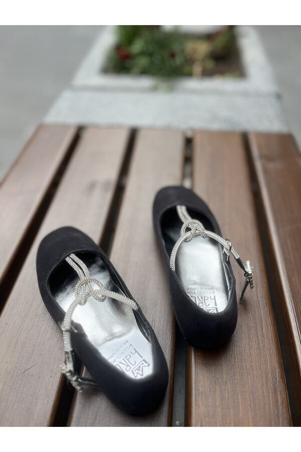 Harli Ayakkabi Chorni Baletky Z Blyskitkamy - Trendyol