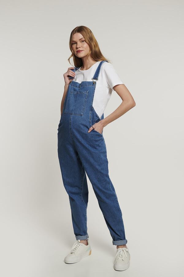 Lyn Mama Johana Umstands-Denim-Latzhose- Trendyol