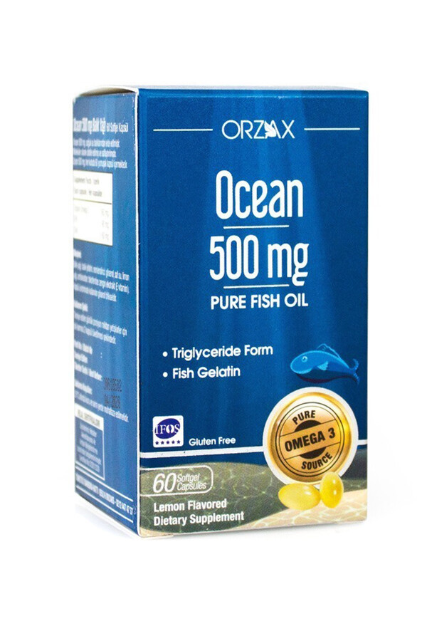 Ocean Pure Fish Oil - 500 Mg, 60 Capsules - Trendyol