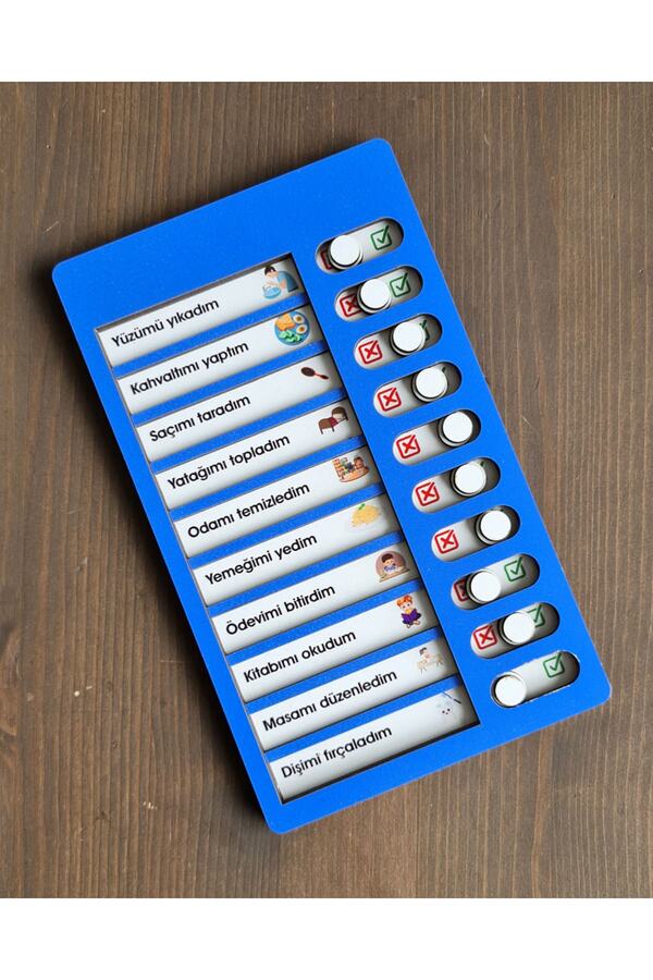 metafortoys Wooden Children's Daily Routine Checklist Checklist ...