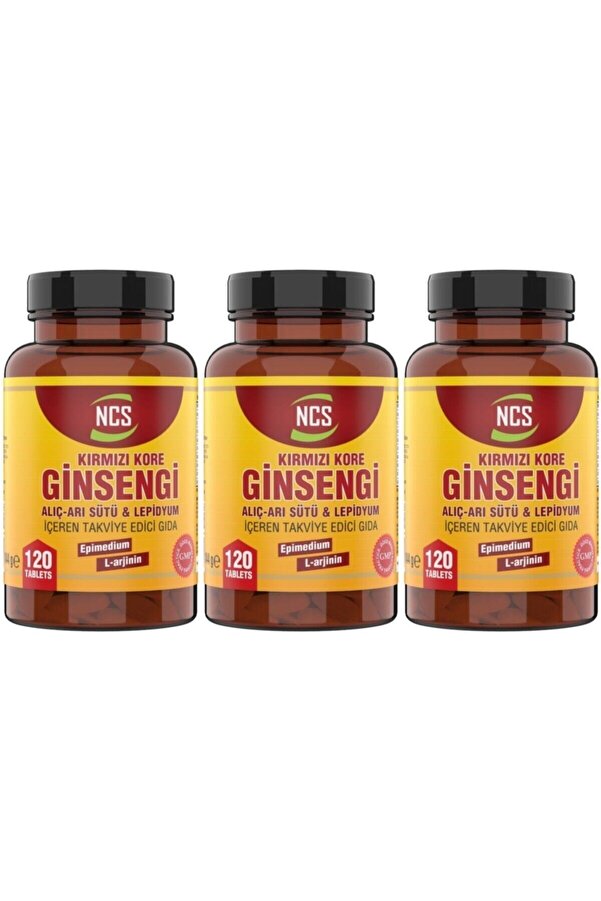 Ncs Red Korean Ginseng Plaster Bee Milk Lepidium 3 X 120 Tablets- Trendyol