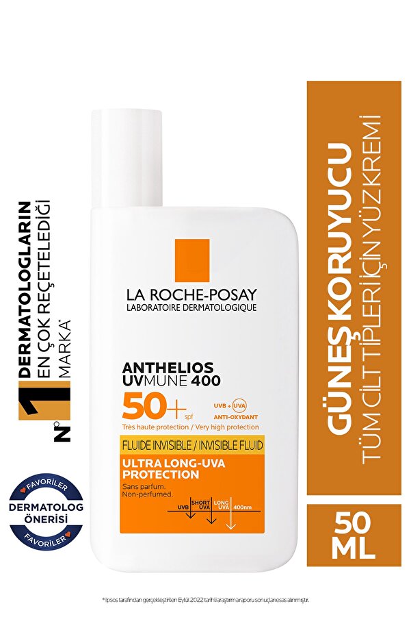 La Roche Posay Anthelios Uvmune 400 - Sunscreen Spf 50+ 50 Ml Fluid ...