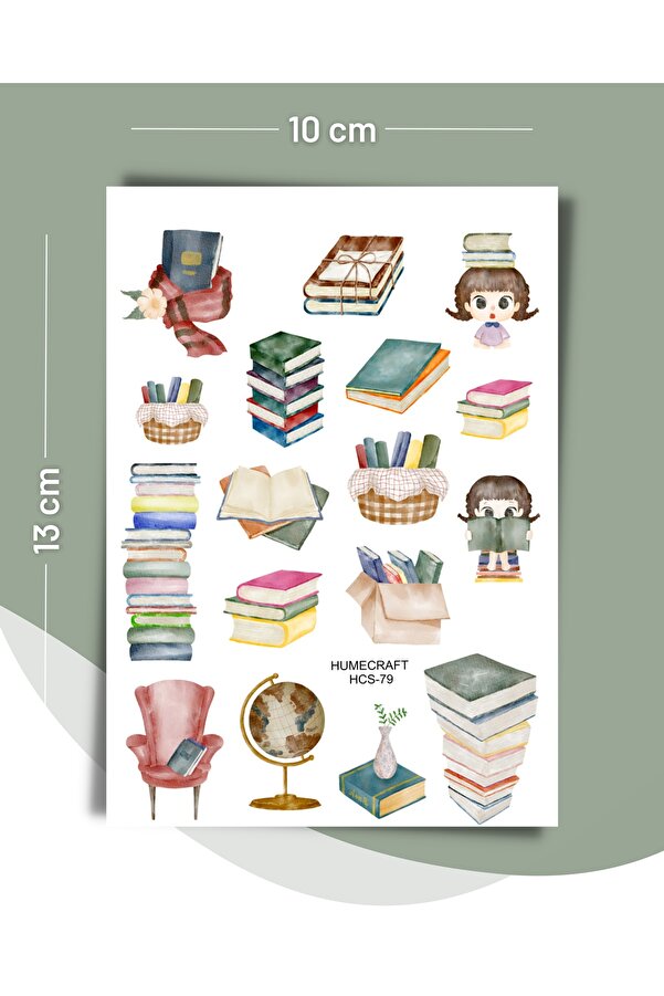 Hume Craft Bullet Journal Sticker Set - Book Themed, Transparent and ...