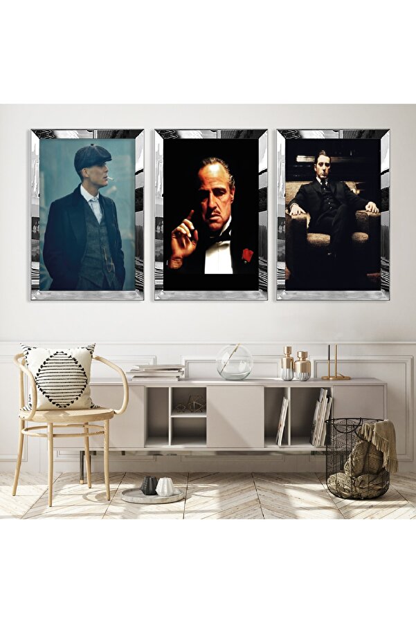 Zevahir Mobilya Dekorasyon Mafia Triple Mdf Table Set With Silver ...