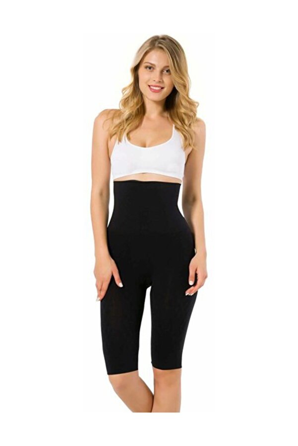 Emay Corset boxer dublu cu picior lung fără cusături - Trendyol