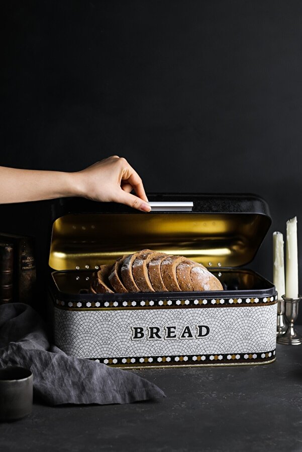 Evle Metal Bread Basket, Bread Box - Metal Bread Bowl, Mosaic Er061-7b ...