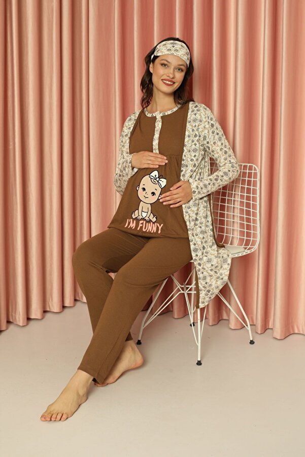 Eliz Homewear Umstands-Pyjama-Set- Trendyol