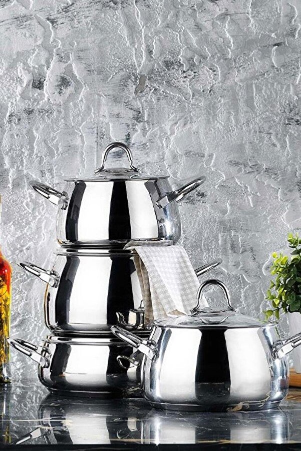 Schafer Trendy 8 Piece Inox Steel Cookware Set - Trendyol