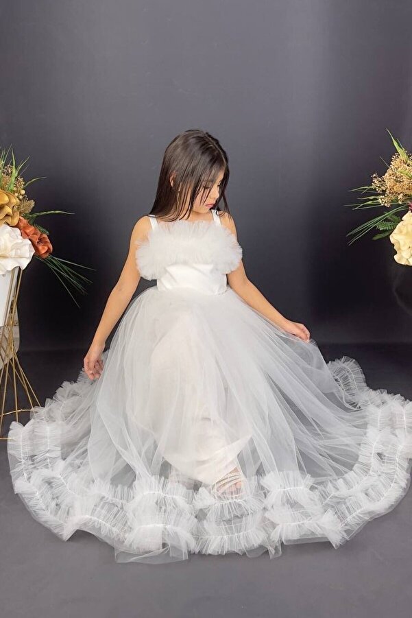 ABİYEKİDS Rochie de absolvire și bal de absolvire cu detaliu la piept ...