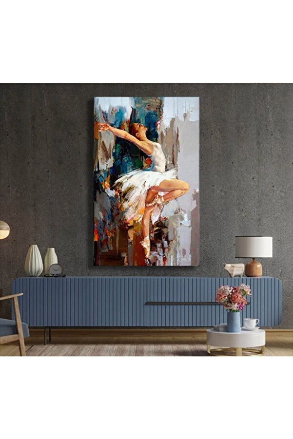 Tablo Deposu Oil Painted Look Ballerina Girl Canvas- Trendyol