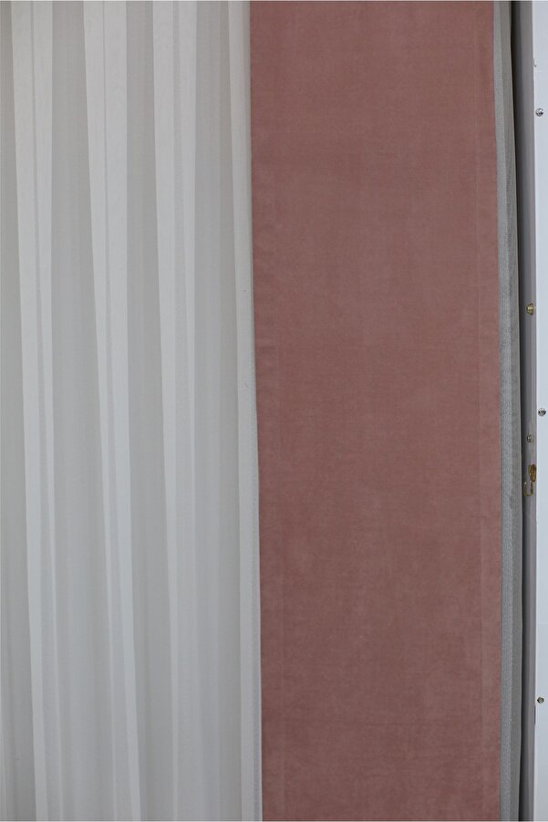 MEVVA HOME خياطة مسطحة (بدون طيات) خلفية مخملية ستارة ذات جناح واحد ...