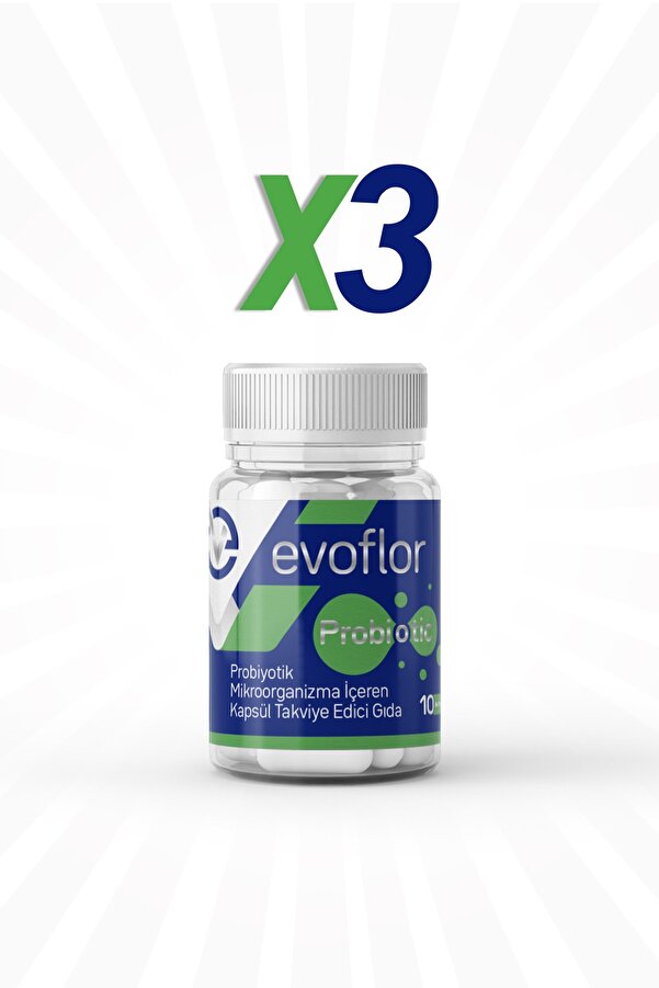 EVOPHARMA EVOFLOR Probiotic Capsule - 10 Pack, 3 Pieces, Food Supplement- Trendyol