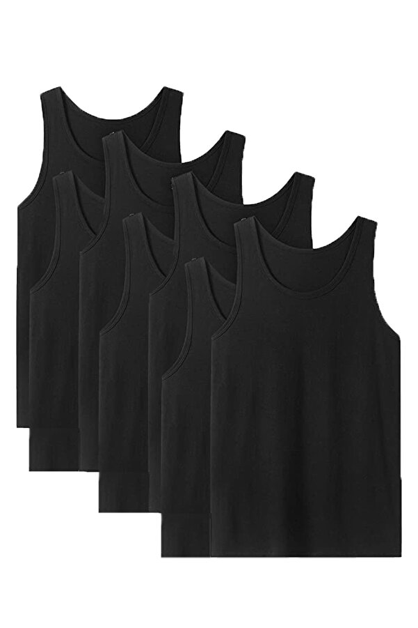 EXMOOR 6 Pieces Men's Suspender Undershirt Black Men's Undershirt ...